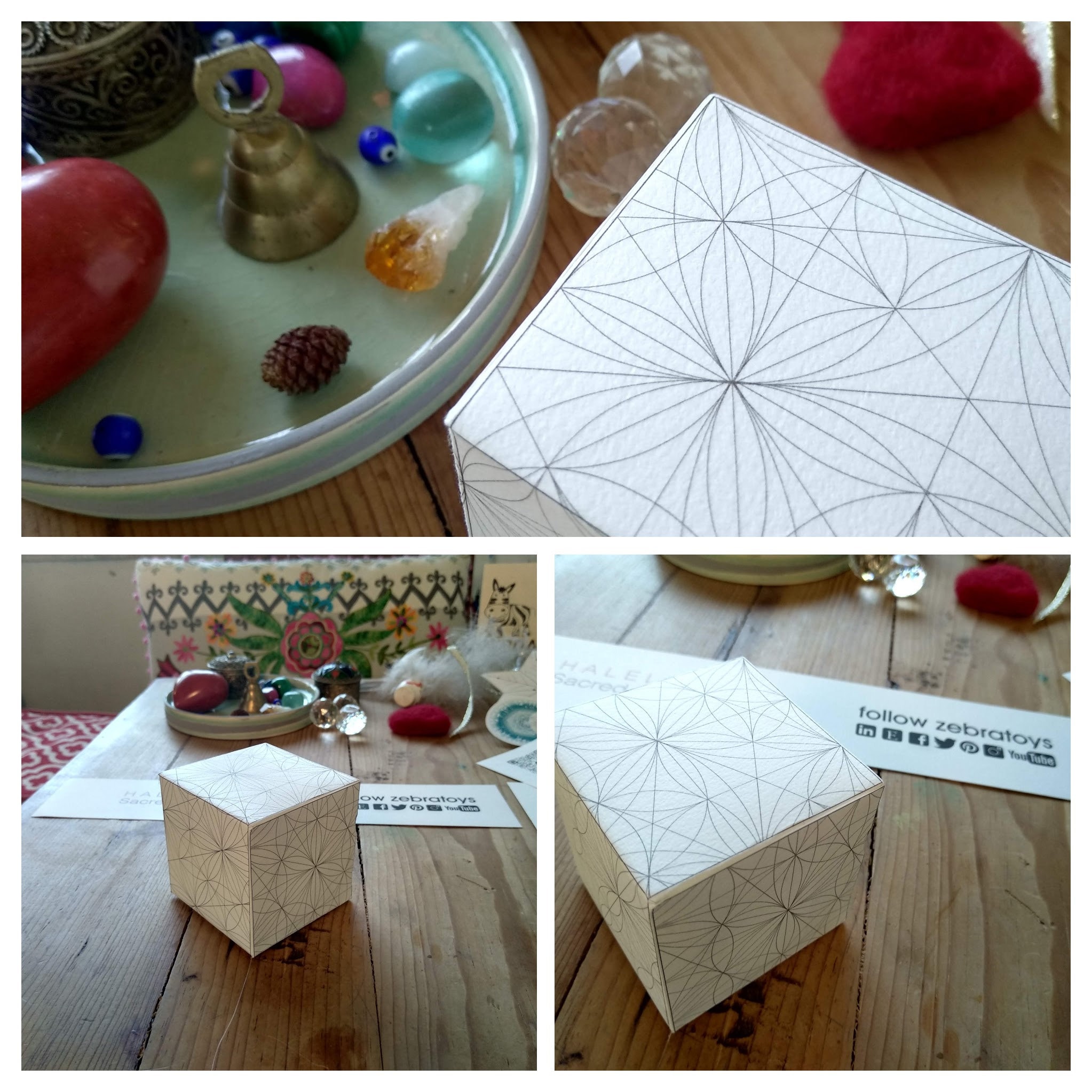 Hexahedron 3D Papercraft Template Pdf-platonic Solids-printable Model ...