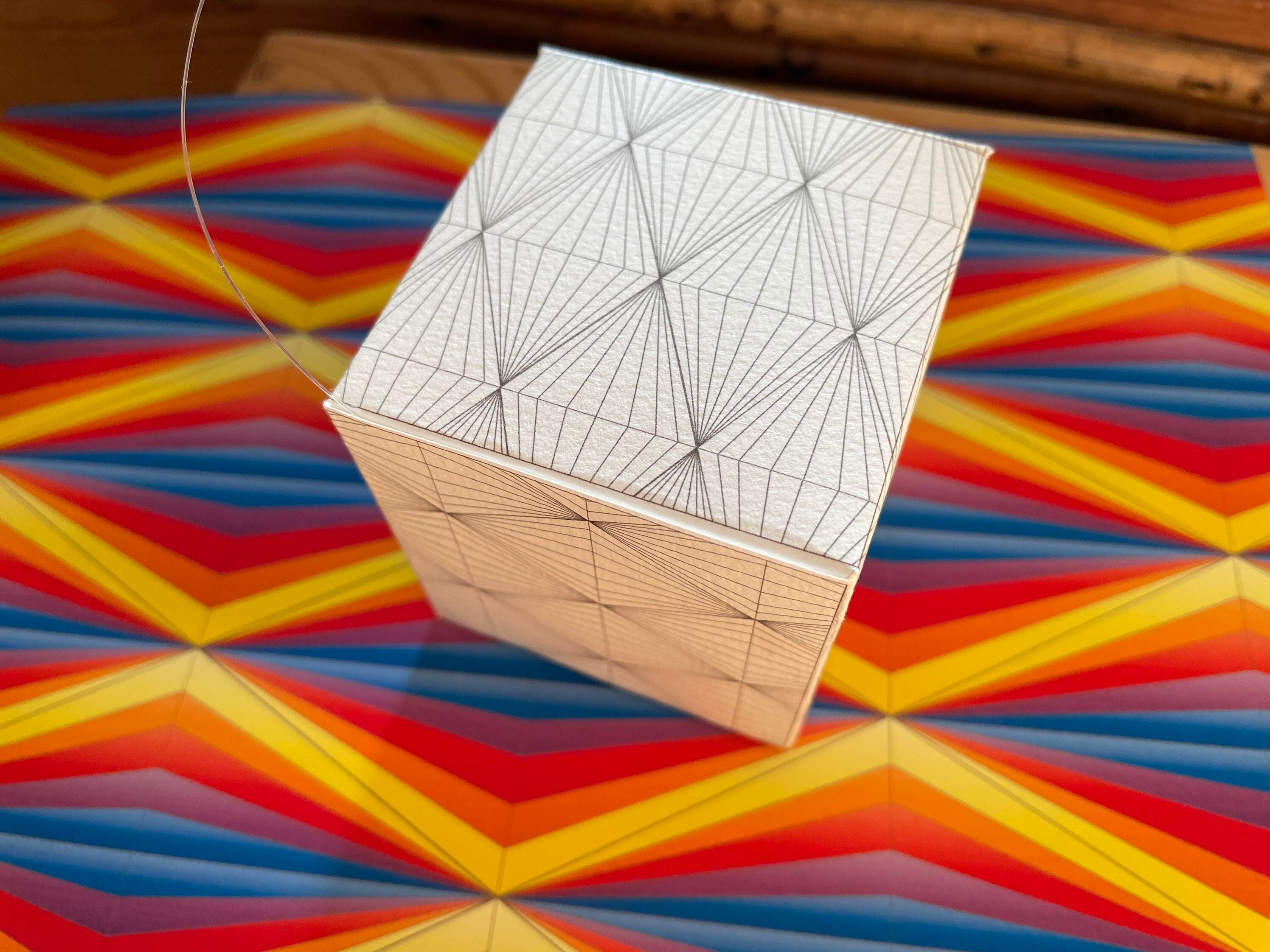 Paper Cube-geometric Ornament-craft 3d-template Pdf-holiday Decorations ...