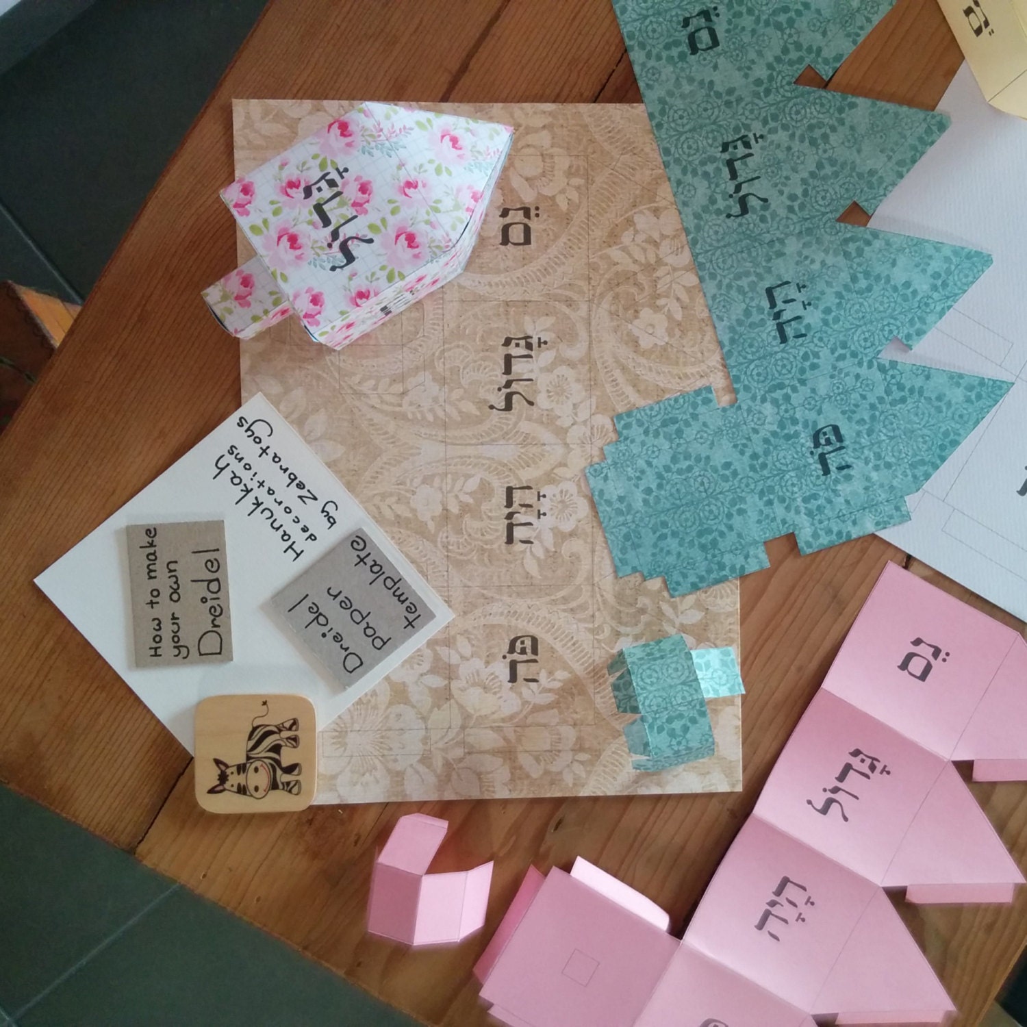 Dreidel Paper Template-hanukkah Decorations-printable-hanukkah ...