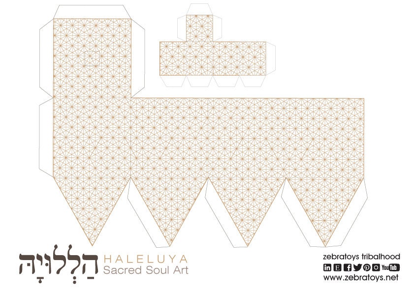 Hanukkah Dreidel Template-craft 3D Paper-geometric - Etsy