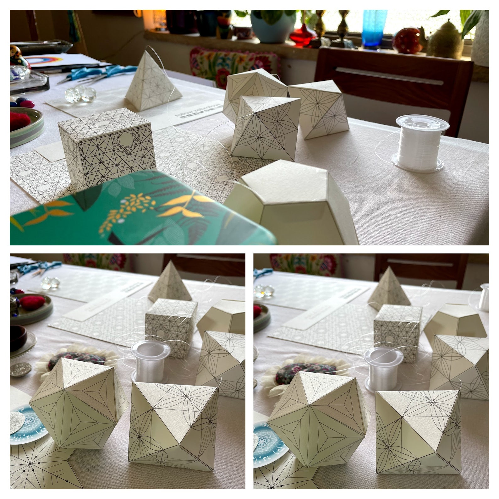 Platonic Solids Set 3D Papercraft Templates Pdf-package of 5-printable ...