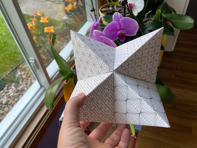 Tetrahedron Paper Craft 3D Template-Diy Home Décor Ideas-Platonic ...