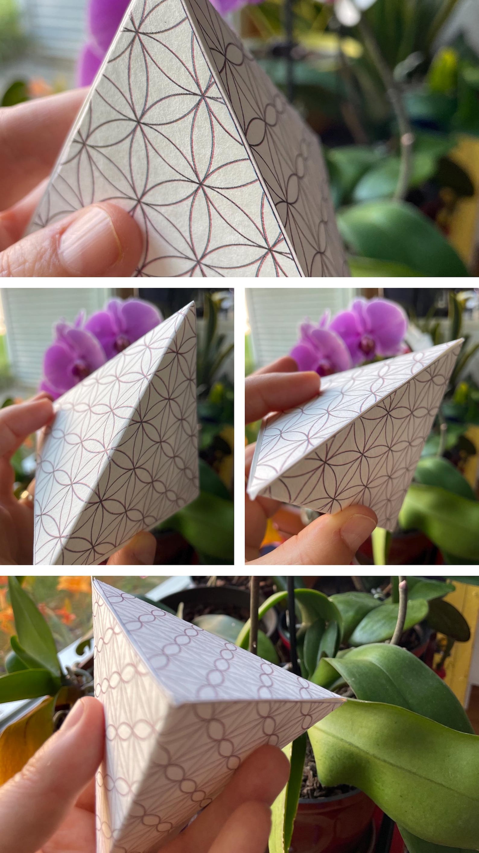 Tetrahedron Paper Craft 3D Template-home Décor Ideas-platonic Solids ...