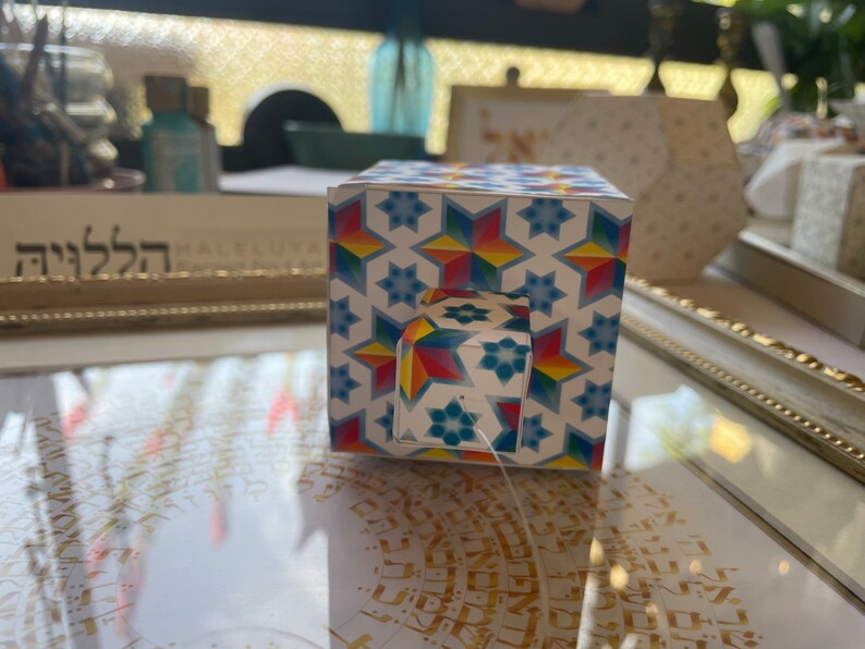 Dreidel Paper Craft Gift Box Hanukkah Template-3d Model-holiday Table ...