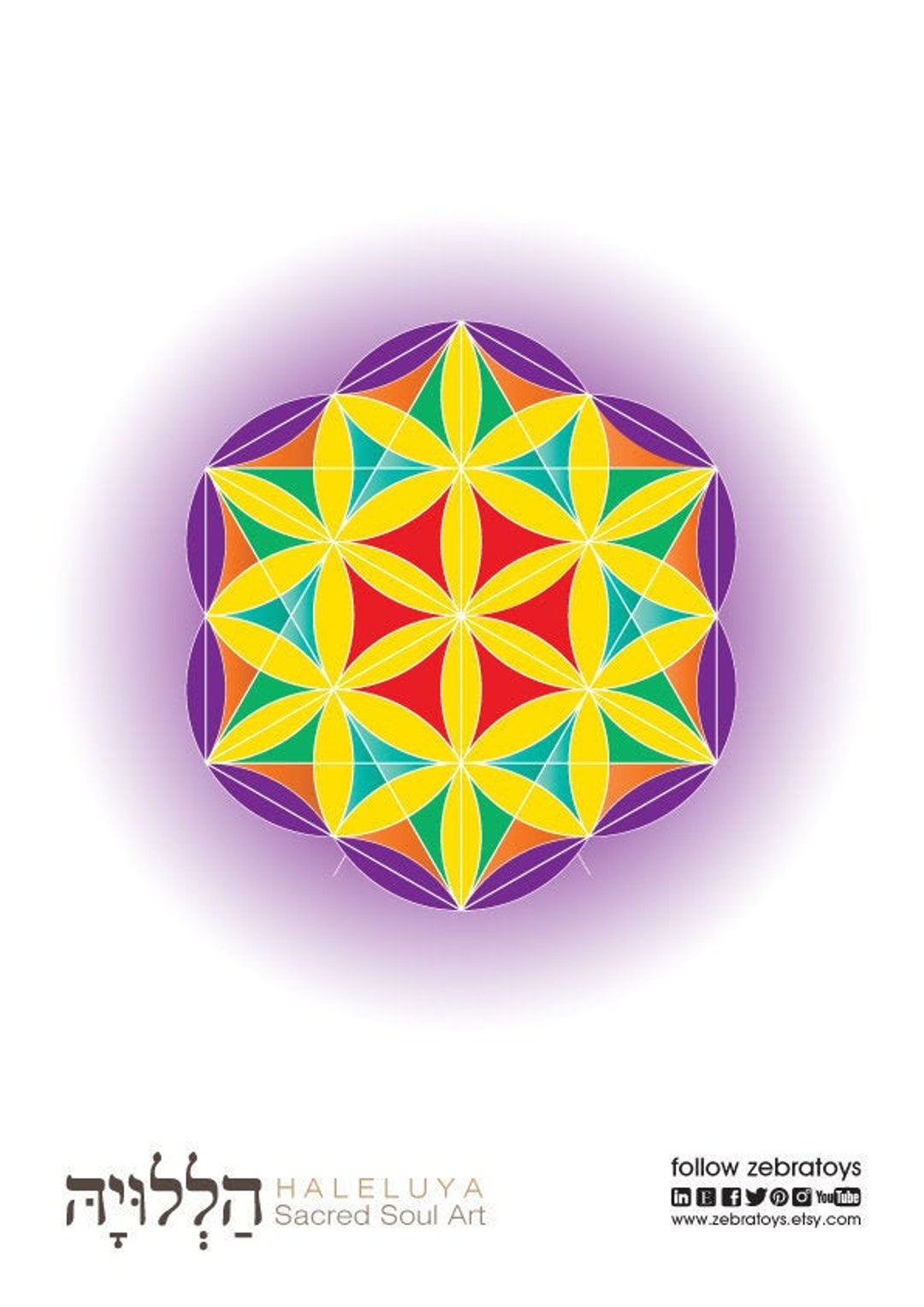 Sacred Geometry Soul Art Poster Print-ancient Symbols-secret - Etsy