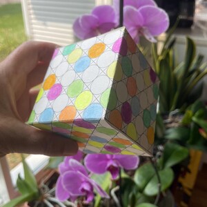 Hexahedron 3D Cube-printable Model-papercraft-pdf Template-platonic ...