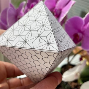 Octahedron 3D Papercraft Template-home Décor Ideas-platonic Solid-printable Party Decorations ...