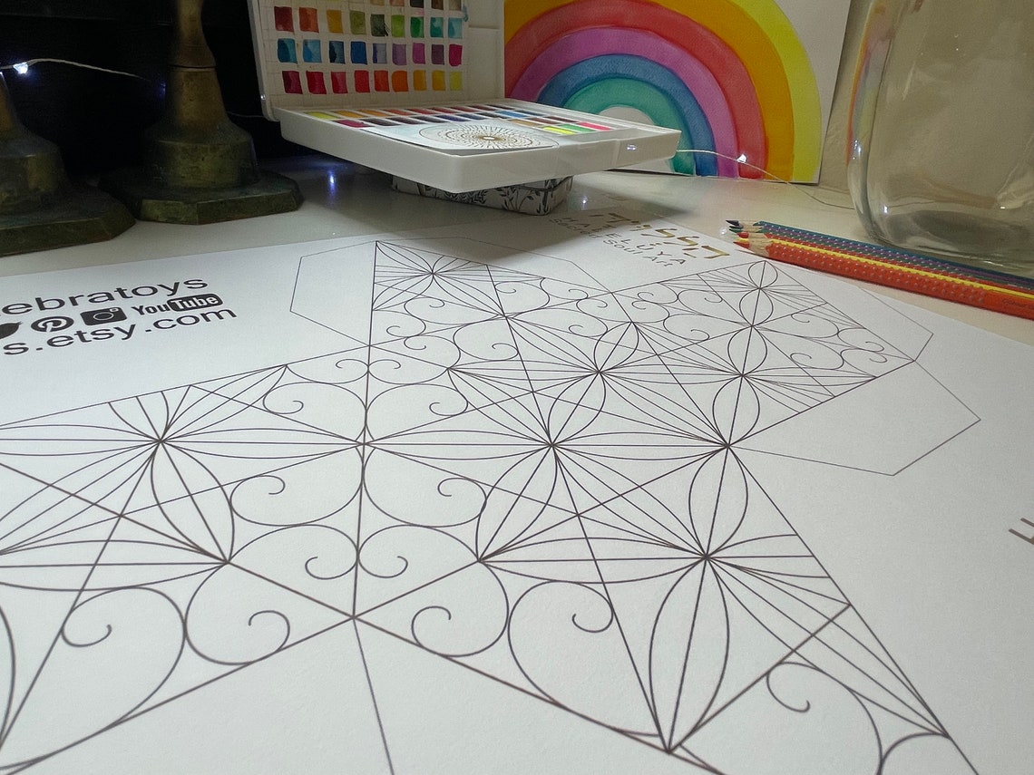 Octahedron 3D Papercraft Template Pdf-platonic Solids-printable 3D ...