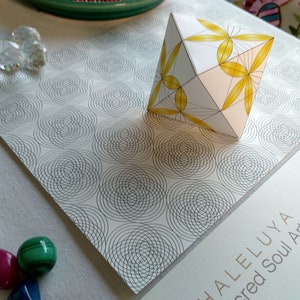 Octahedron 3D Papercraft Template Pdf-platonic Solids-blank Printable ...