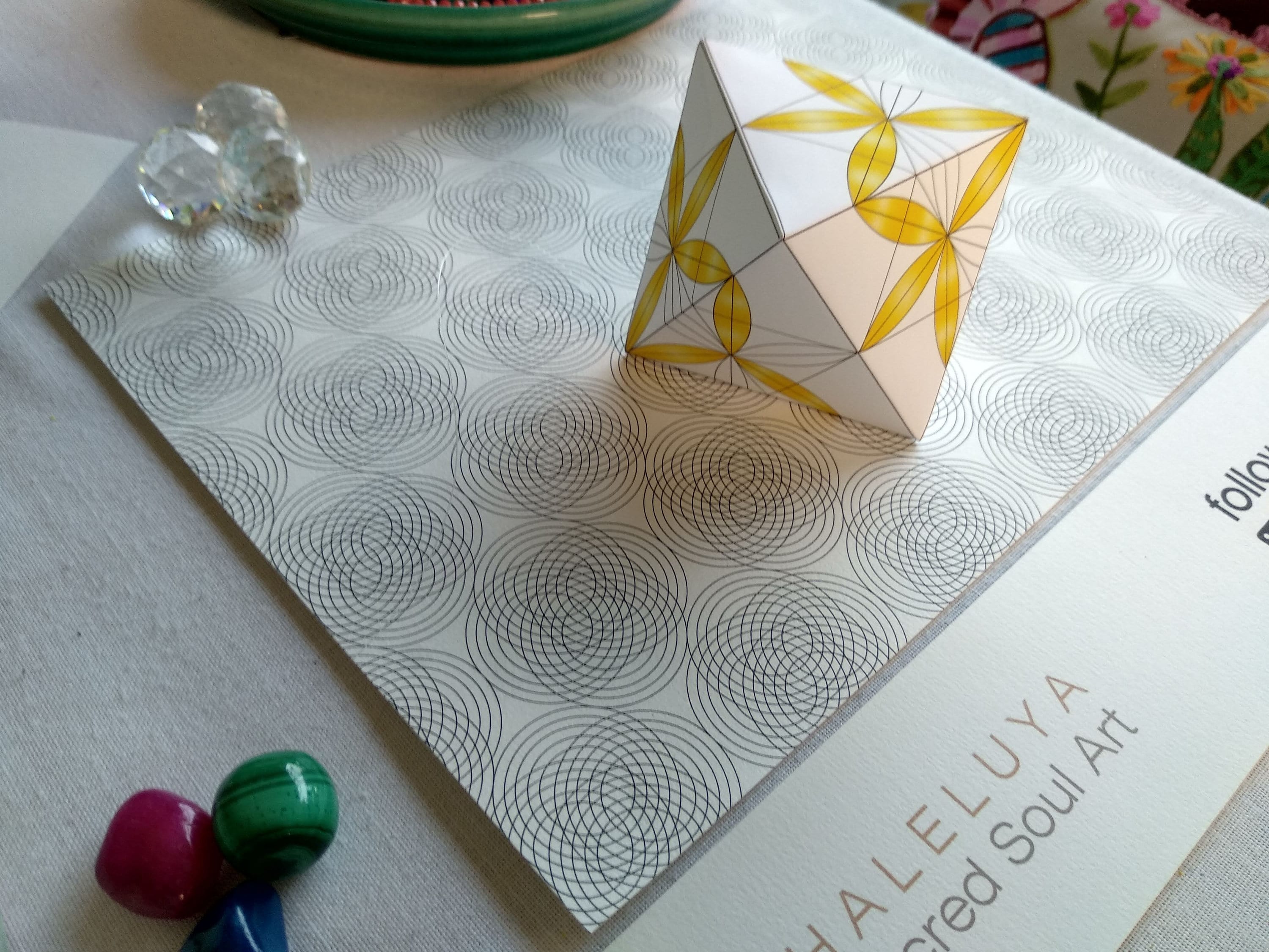 Octahedron 3D Papercraft Template Pdf-platonic Solids-blank Printable ...