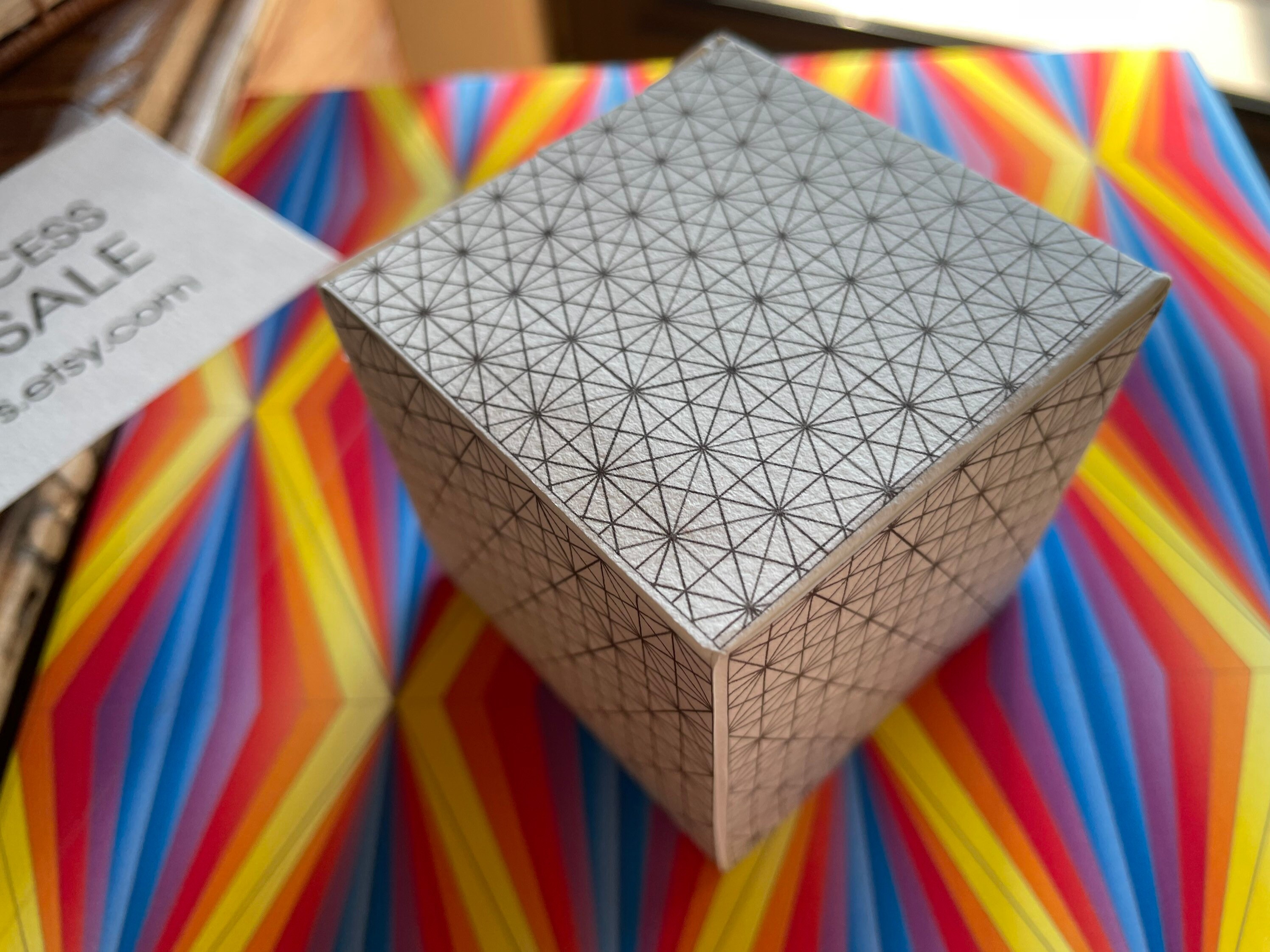 Paper Cube-geometric Ornament-craft 3d-template Pdf-holiday Decorations ...
