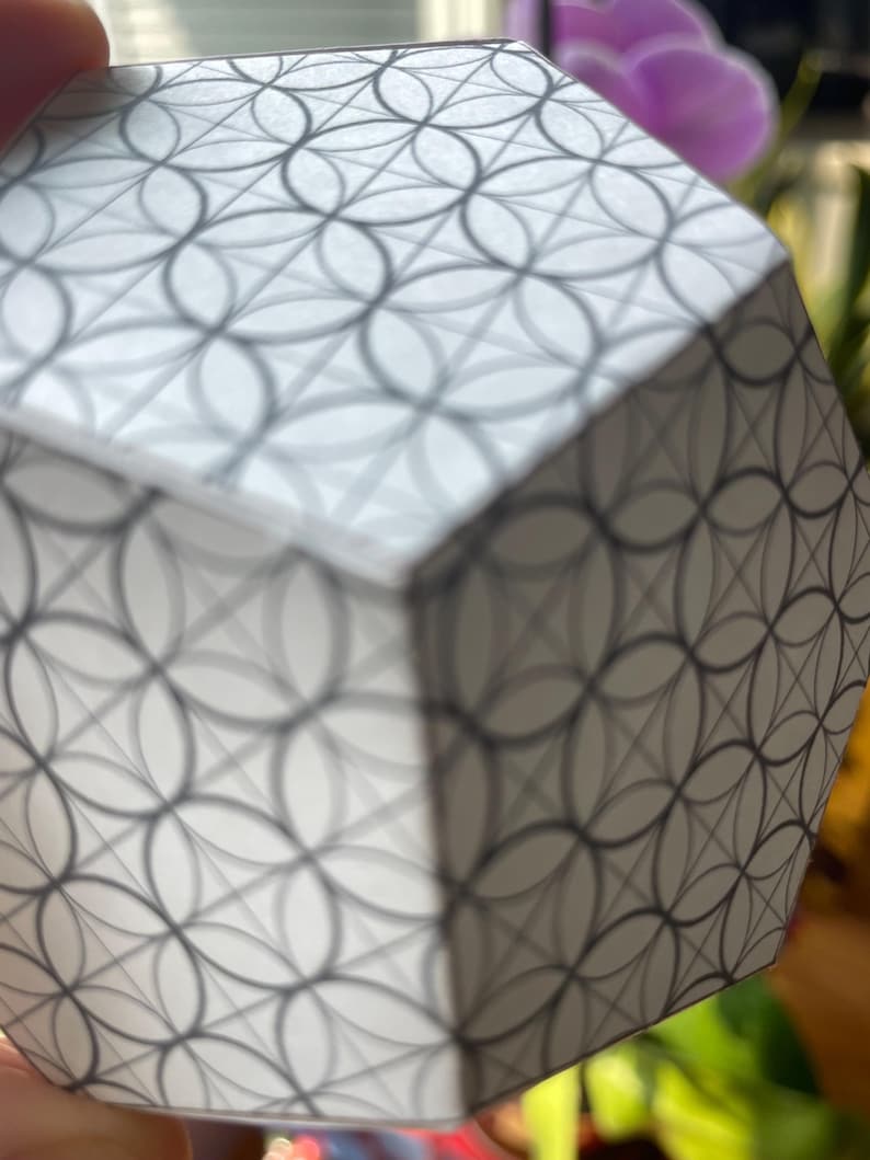 Dodecahedron Paper Craft 3D Template Pdf-platonic Solids-ornament ...