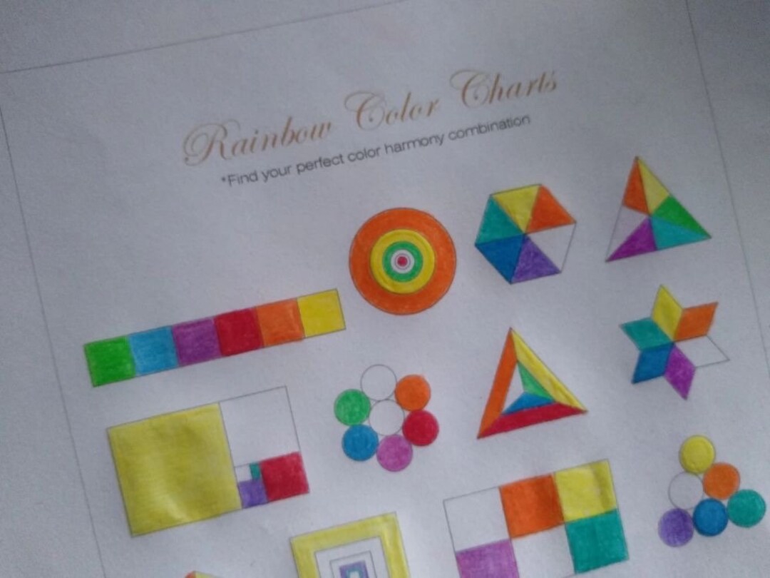 Print Rainbow Color Charts Templates to Harmonize-blank Add Rainbow ...