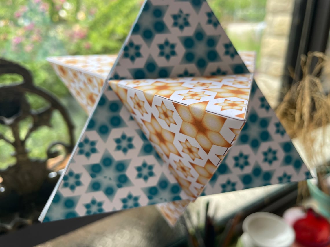 Merkaba 3D Papercraft Merkavah DIY Template-printable PDF Model Star of ...