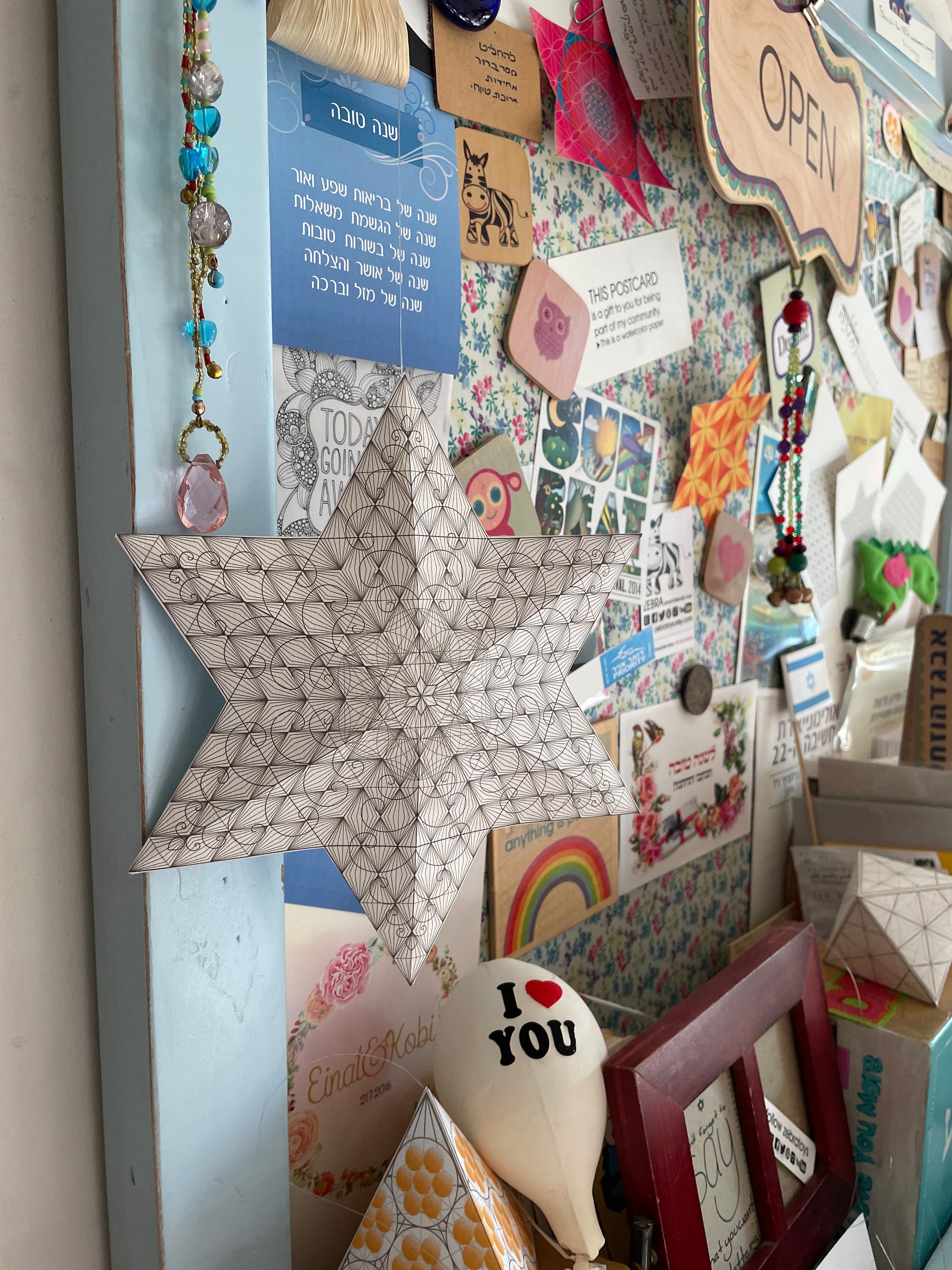 Star Décor-paper Template-3d David Star Decoration-craft - Etsy