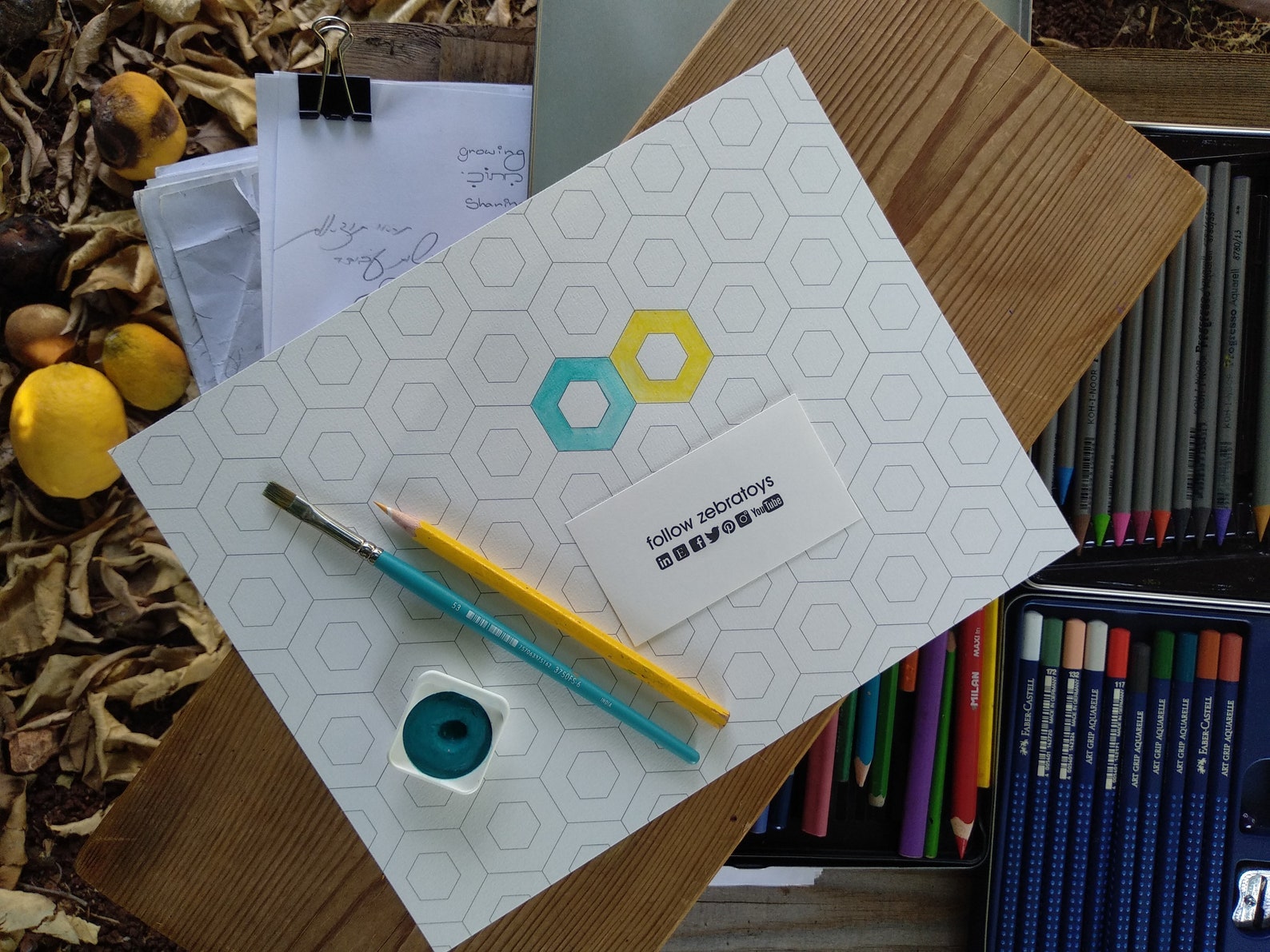 Large Hexagon Pattern Coloring Page Sheet-color Geometric Shapes ...