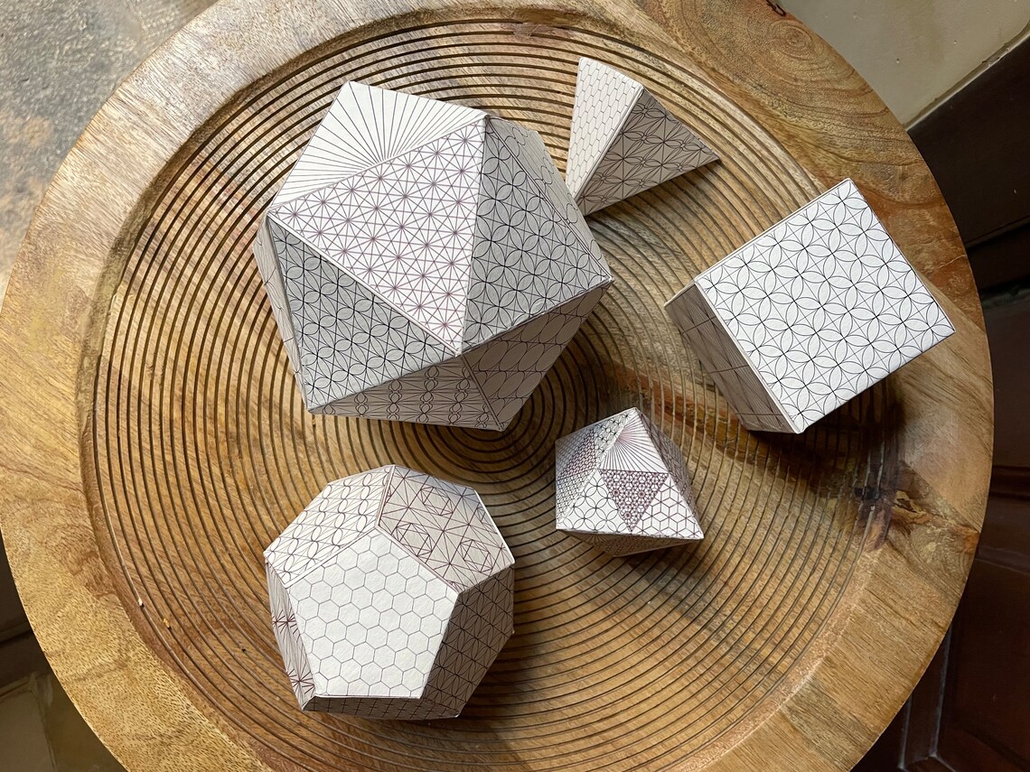 Octahedron 3D Papercraft Template-home Décor Ideas-platonic Solid ...