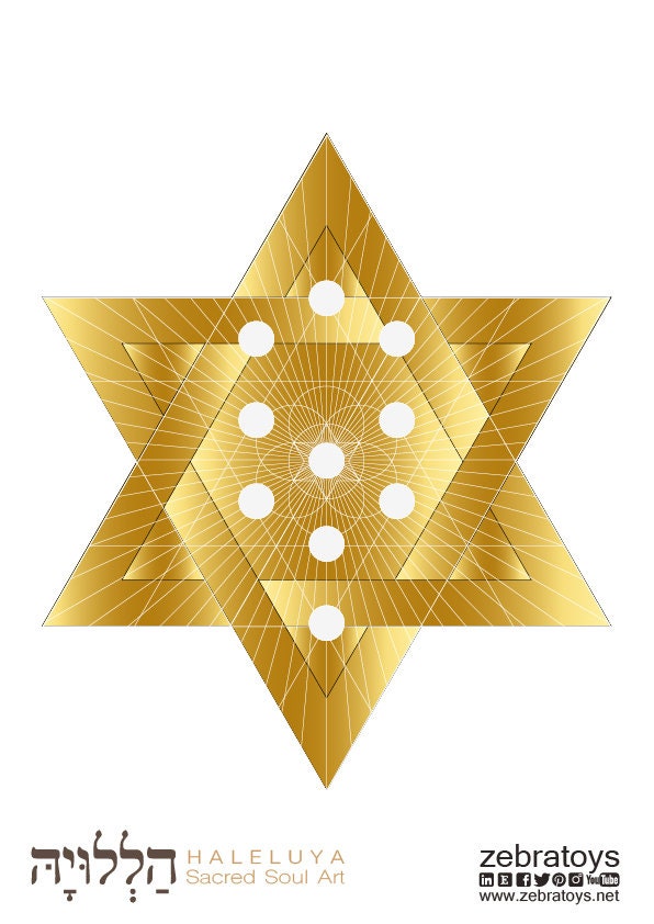 Star Décor Paper Template-3d David Stars Ornaments-craft Homemade ...