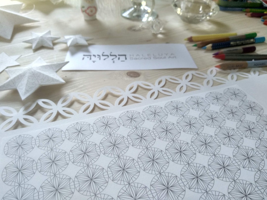 Small Seed of Life Pattern Blank Sheet-color Geometry Symbols-geometric ...