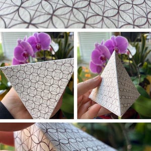 Platonic Solids Tetrahedron Paper Craft 3D Model-diy Template-geometric ...