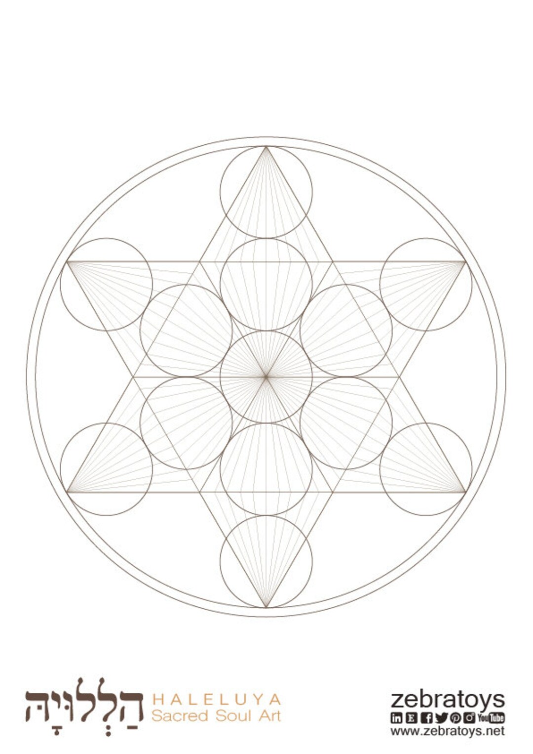 Star of David-printable-coloring Page-fruit of Life-print and Color ...