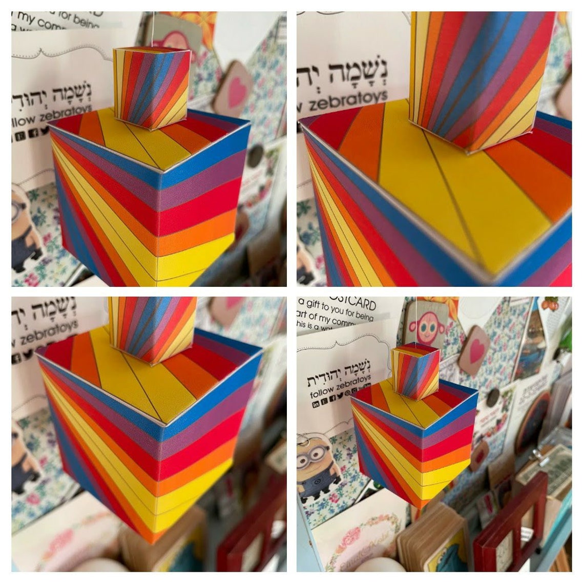 Paper Dreidel Hanukkah Decorations-3d Craft-crafts Print-printable ...