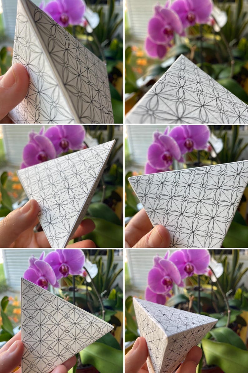 Tetrahedron Platonic Solids Paper Craft 3D Model-diy Template-geometric ...