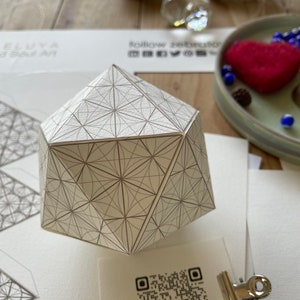 Icosahedron 3D Papercraft Template Pdf-platonic Solids-printable ...