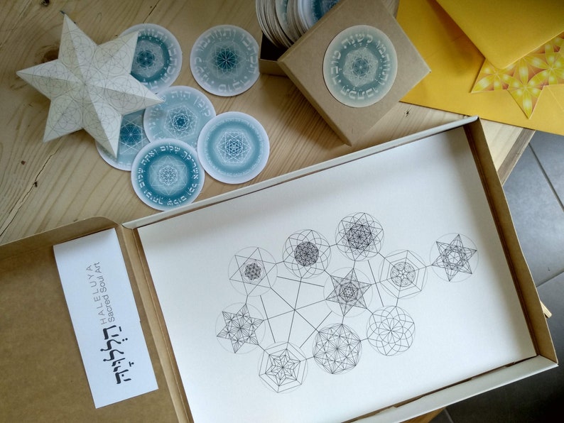 The Ten Sefirot-the Tree of Life-kabbalah Elements With Sacred Geometry ...