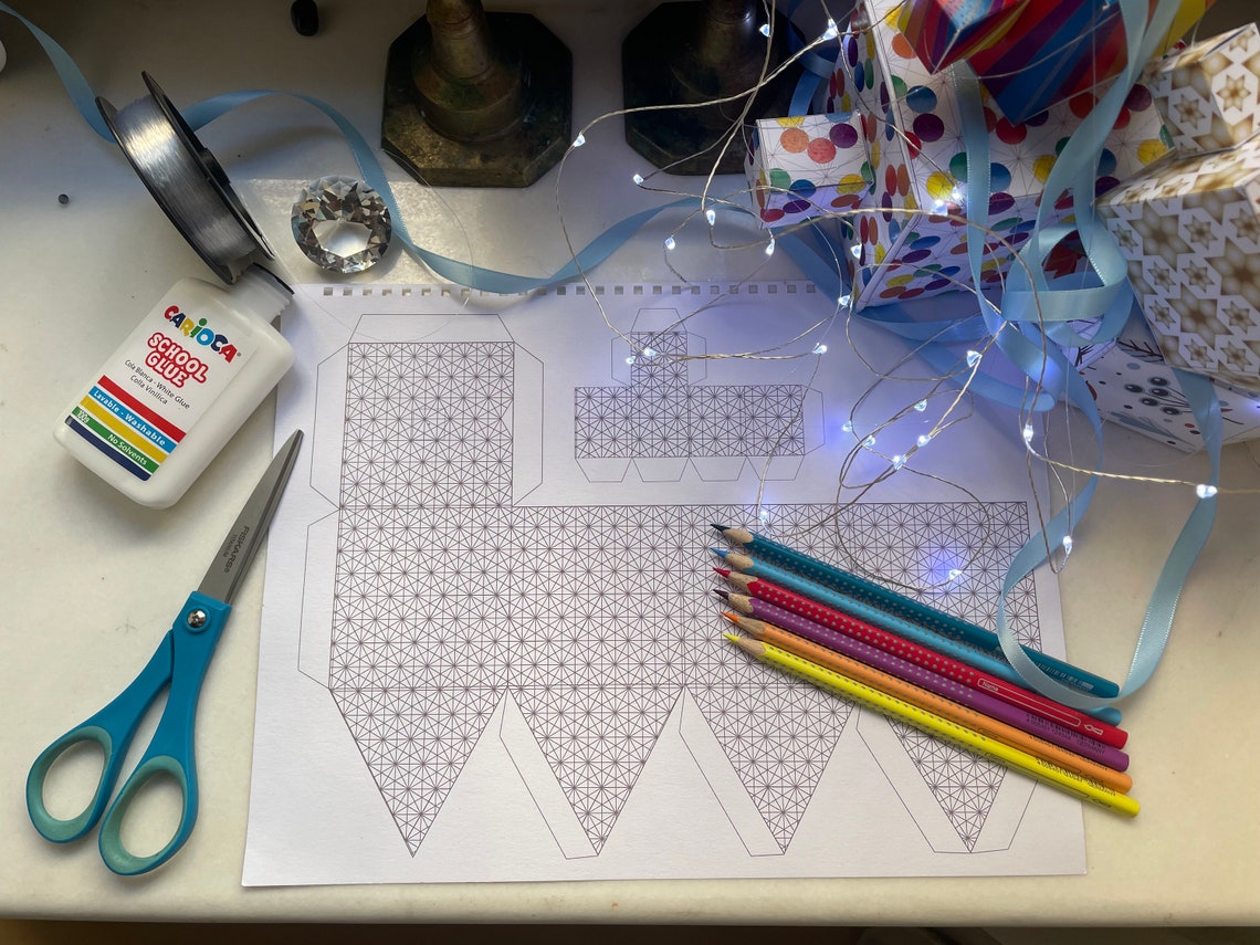 Hanukkah Dreidel-3d Paper Craft Template-geometric-model-holiday Party ...