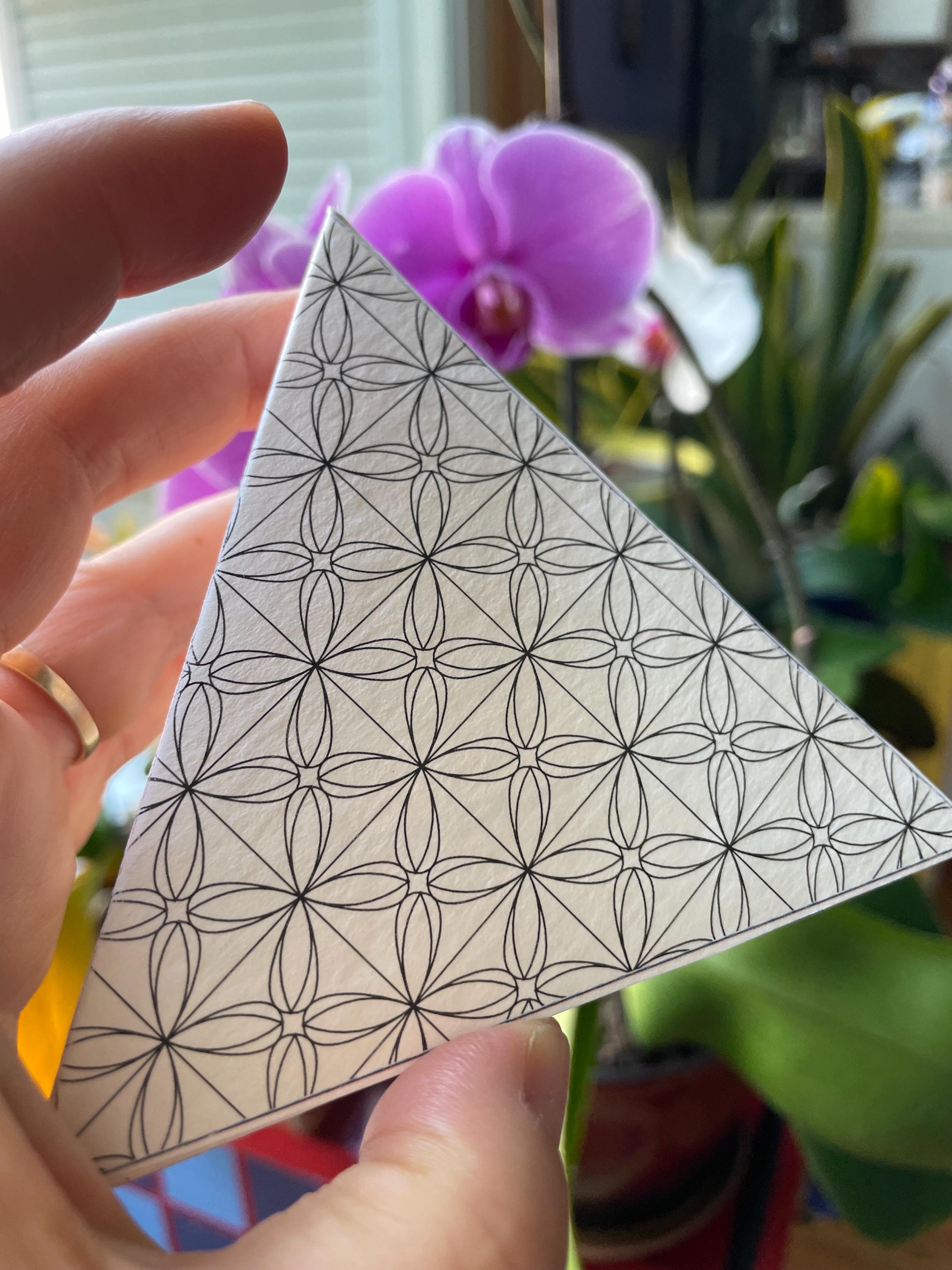 Tetrahedron Platonic Solids Paper Craft 3D Model-diy Template-geometric ...