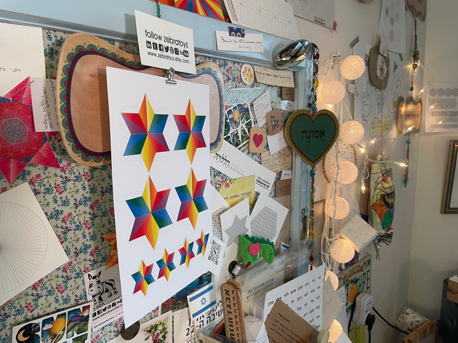 Stars of David Rainbow Set-3d Papercraft-hanukkah - Etsy