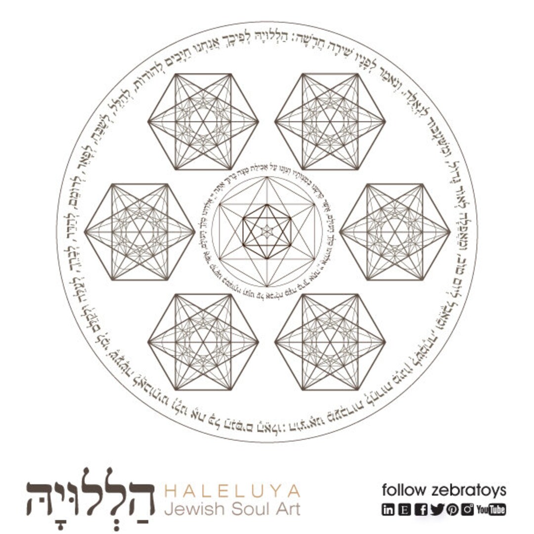 Happy Passover Seder Plate Coloring Page-metatrons Cube-matzah Blessing ...