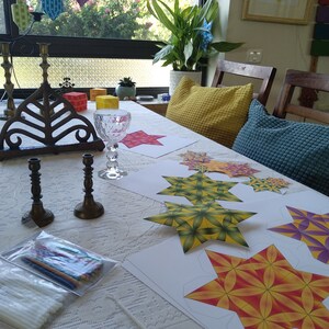 3D Paper Craft Purple Star of David-hanukkah Decorations-rainbow ...