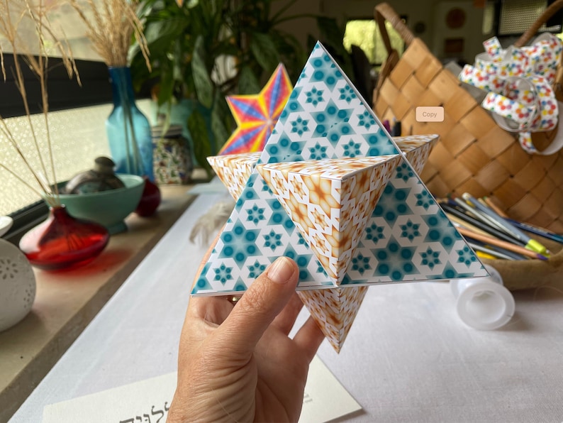 Merkaba 3D Papercraft Merkavah DIY Template-printable PDF Model Star of ...