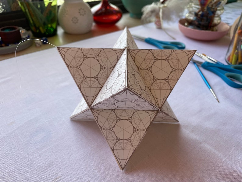 Merkaba 3D Papercraft Merkavah Template-pdf-printable DIY Model ...