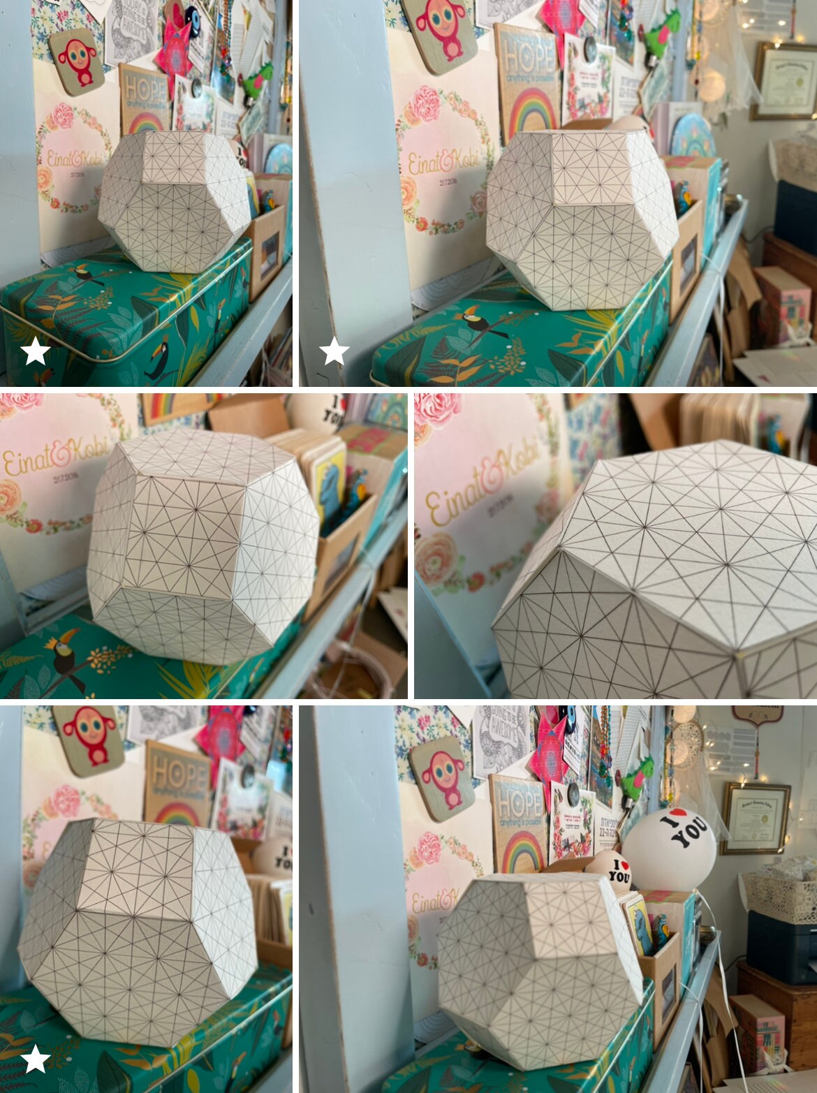 Truncated Octahedron 3D Papercraft-crystalized Template-printable Model ...