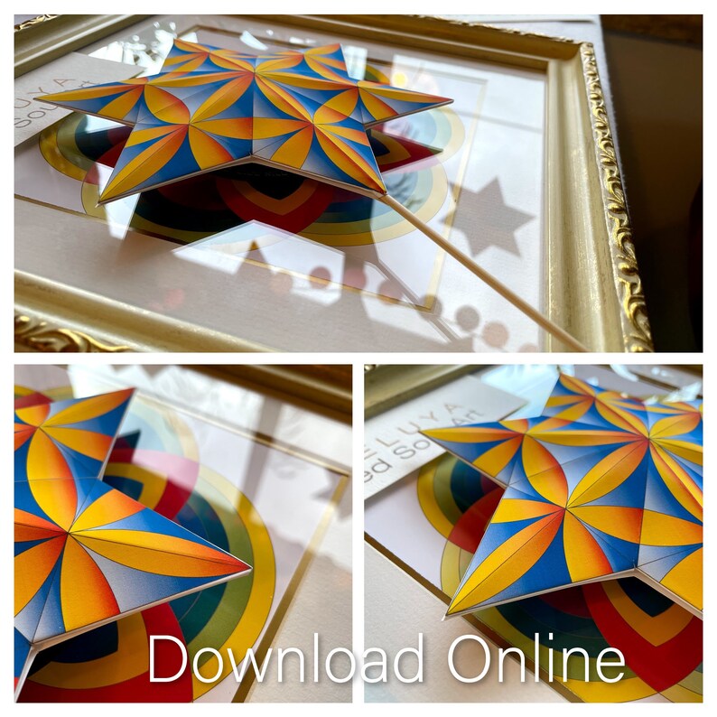 David Star Decoration-sukkah Handcrafted 3D Papercraft Star Model to ...