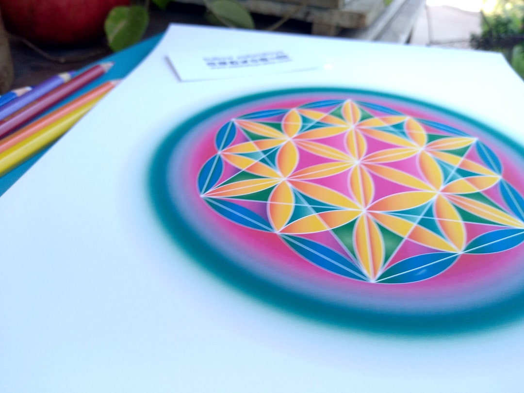 Sacred Geometry Soul Art Poster Print-ancient Symbols-secret Elements ...