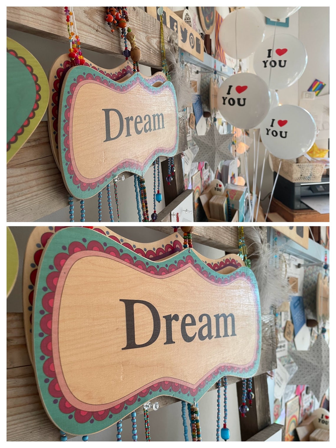 Dream-wall Decor-wood Sign-wall Decoration-home Décor-positive - Etsy