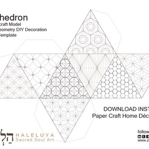 Octahedron 3D Papercraft Template-home Décor Ideas-platonic Solid ...