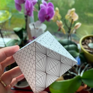 Octahedron 3D Papercraft Template-home Décor Ideas-platonic Solid ...