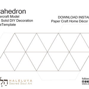 Tetrahedron Paper Model-3d Papercraft Template Pdf-platonic Solids ...