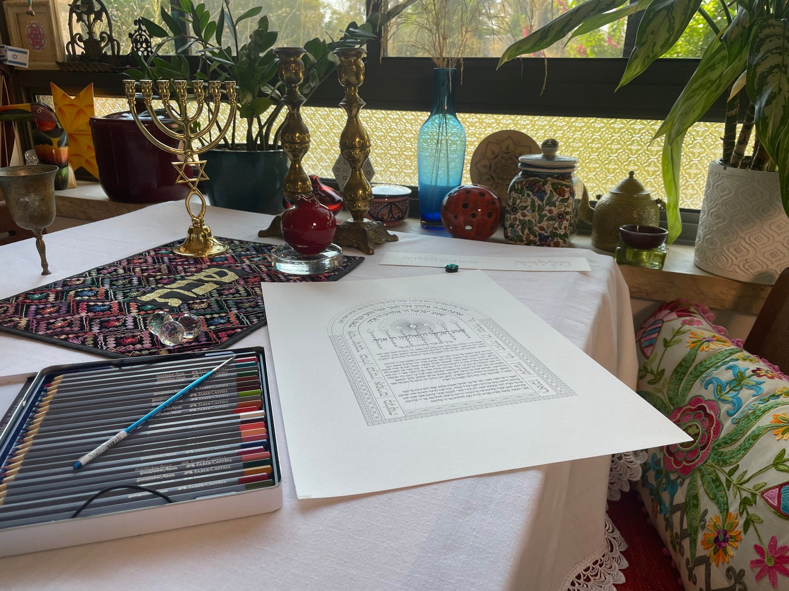 Shema Yisrael Prayer-poster to Print and Color-hebrew Faith Blessing ...