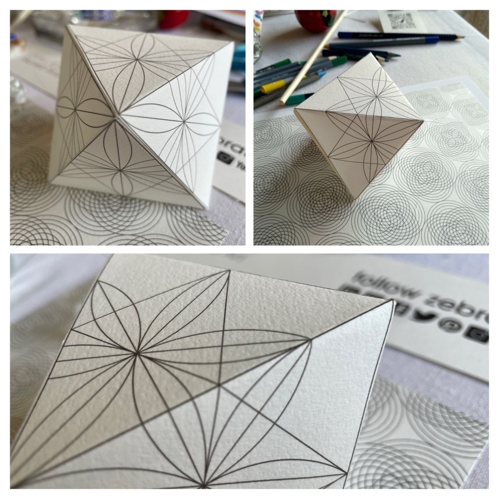 Octahedron 3D Papercraft Template Pdf-platonic Solids-printable 3D ...