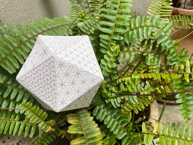 Icosahedron 3D Papercraft Template-home Décor Ideas-platonic Solids ...