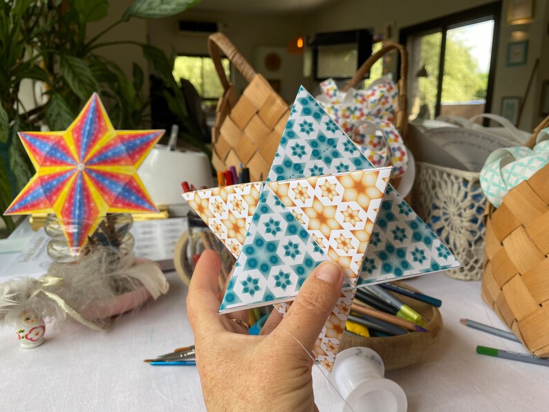 Merkaba 3D Papercraft Merkavah DIY Template-printable PDF Model Star of ...