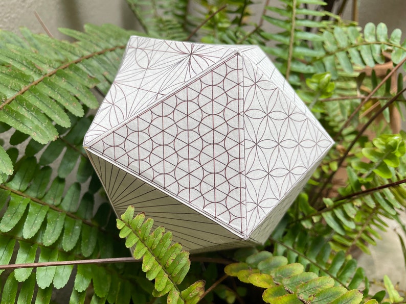 Icosahedron 3D Papercraft Template-home Décor Ideas-platonic Solids ...