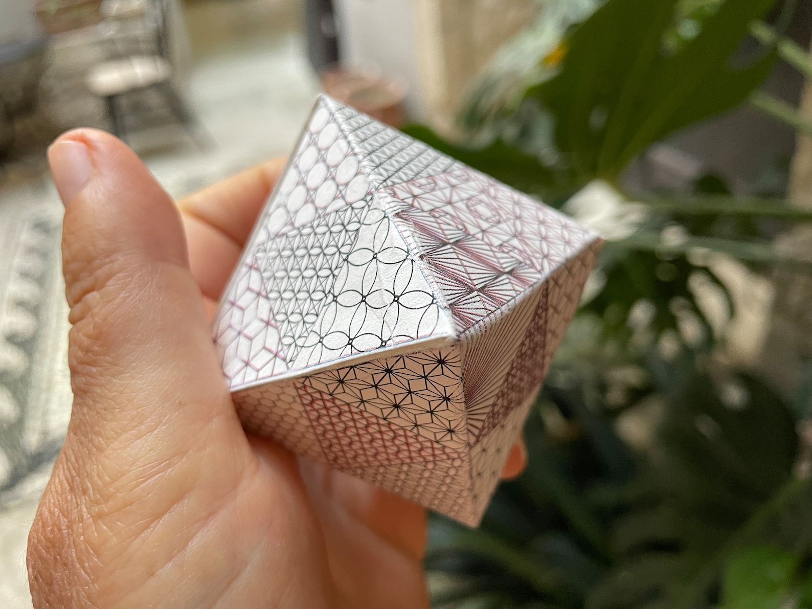 Octahedron 3D Papercraft Template-home Décor Ideas-platonic Solid ...