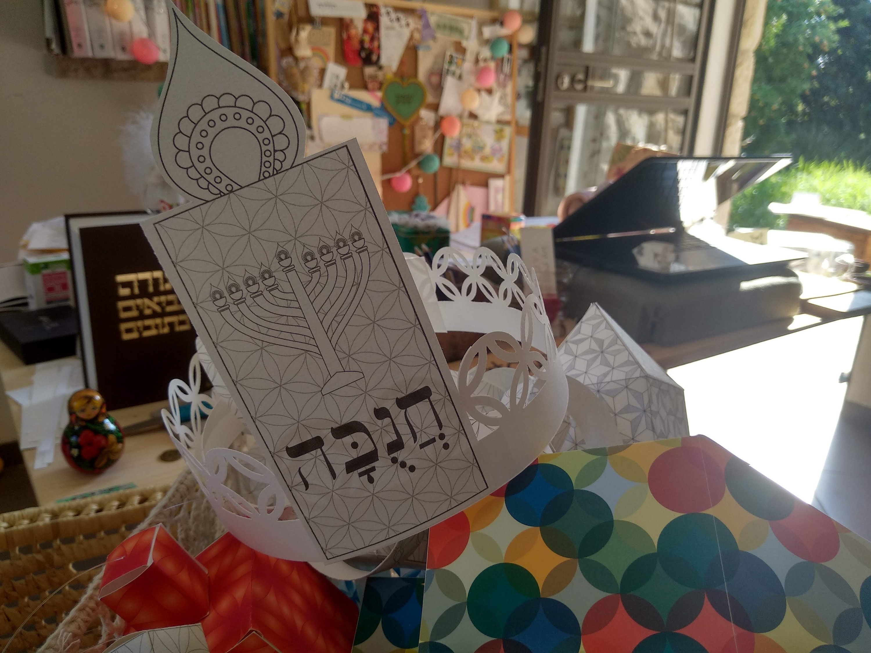 Candles for Paper Crowns-kids Hanukkah Party-printable Crafts-menorah ...